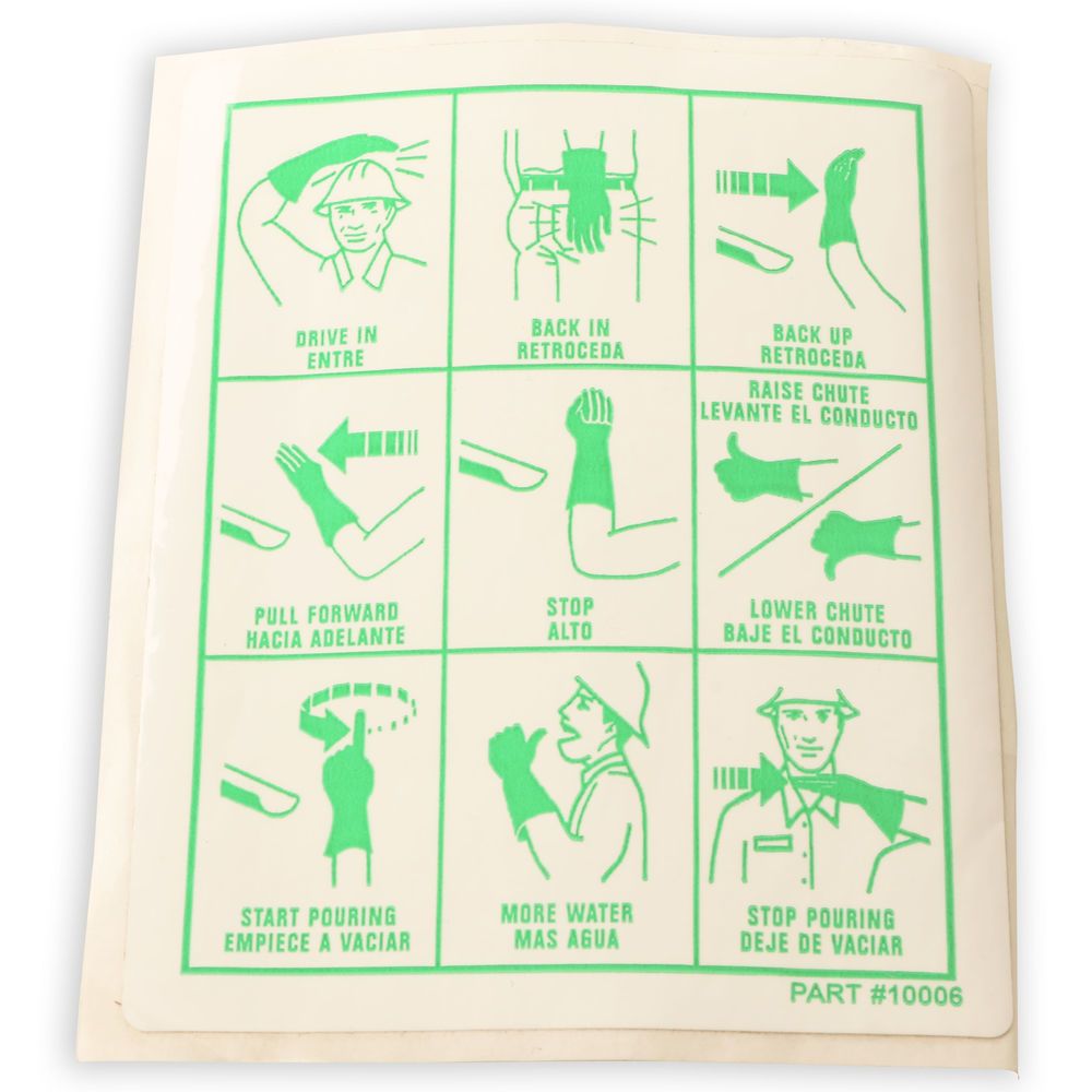 MPParts | 45430 Green Hand Signals Decal | 45430