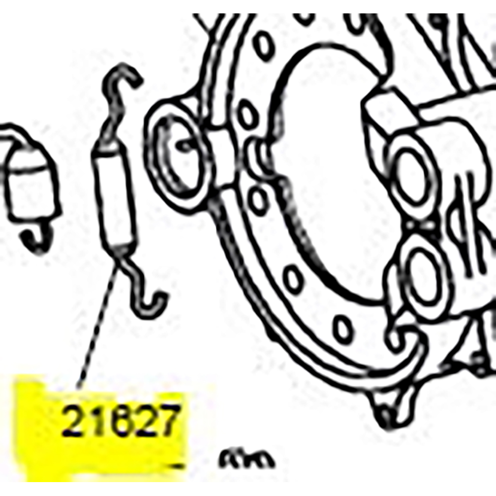 MPParts | Terex 21627 Meritor Brake Shoe Retaining Spring | 21627