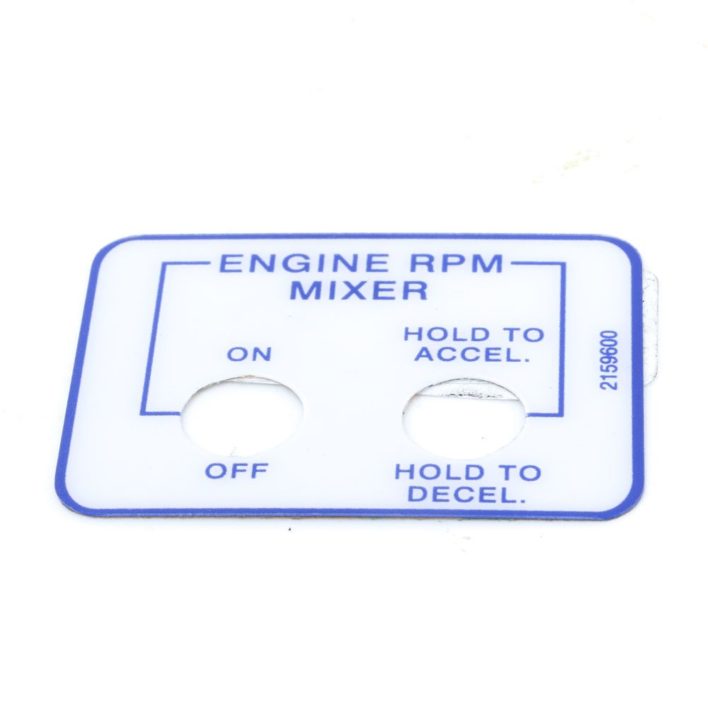 MPParts | Oshkosh 2159600 Control Label Decal for Engine RPM | 2159600