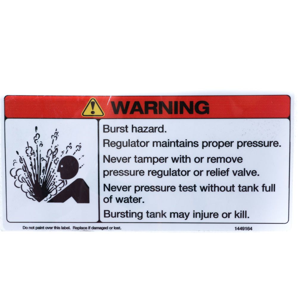MPParts | MPPARTS A129085 Decal Sticker - Warning- Burst Hazard | A129085