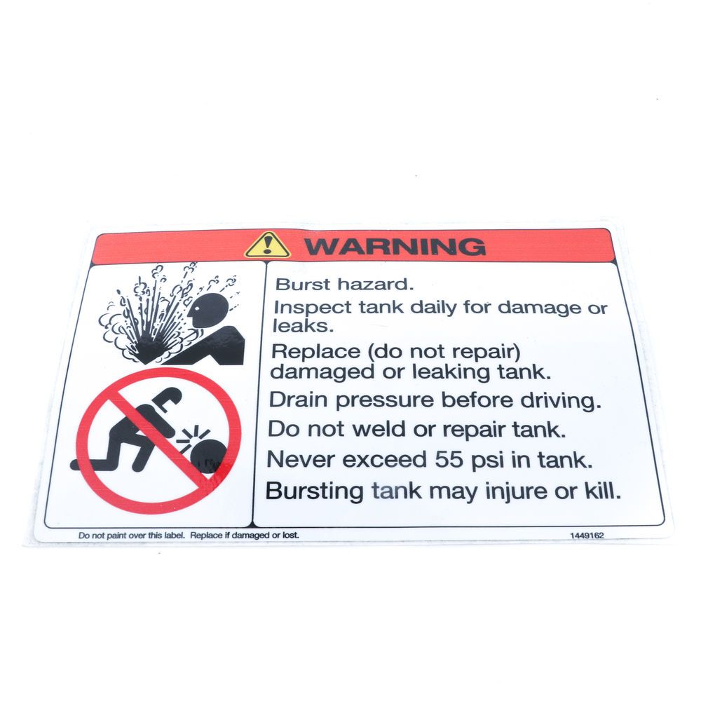 MPParts | McNeilus 1449162 Inspect Tank Daily Warning Decal | 1449162