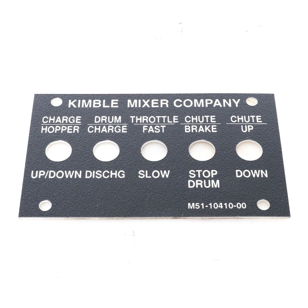 MPParts | Kimble M51-10410-00 Mark VI Rear Control Panel Label | M511041000