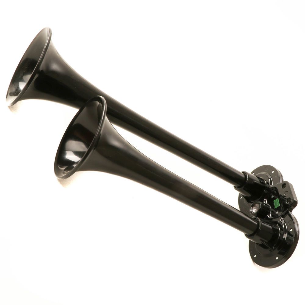 MPParts | Hadley H00640Z Cab Dual Air Horn Black Plastic 14.93in | H00640Z