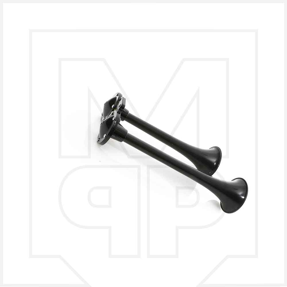 MPParts | Hadley H00640Z Cab Dual Air Horn Black Plastic 14.93in | H00640Z
